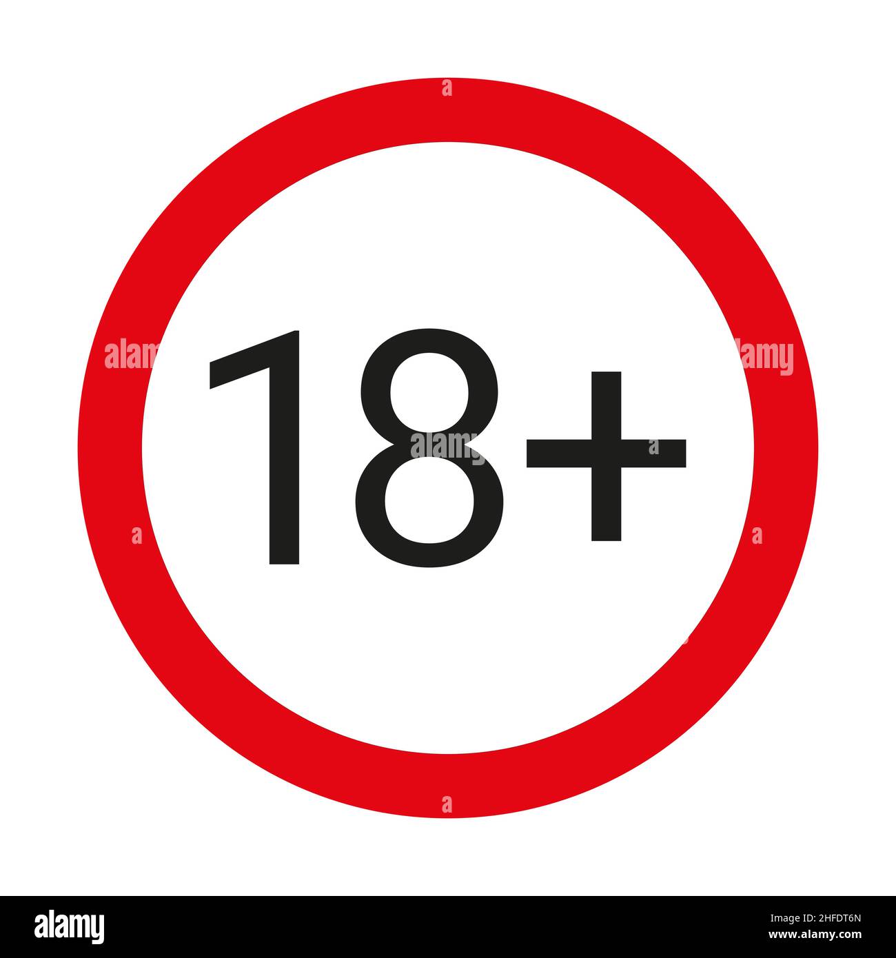 Adults only. Under eighteen years prohibition icon Stock Vector Image ...