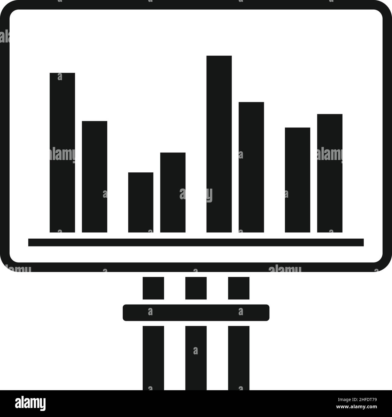 Graph comparison icon simple vector. Compare business. Finance idea ...
