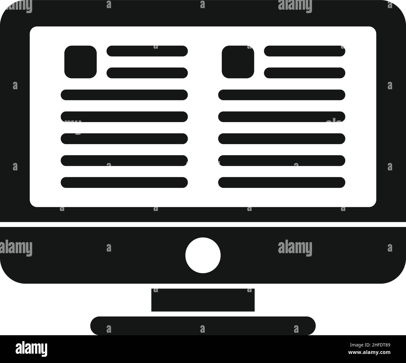 Monitor comparison icon simple vector. Scale balance. Seesaw finance ...