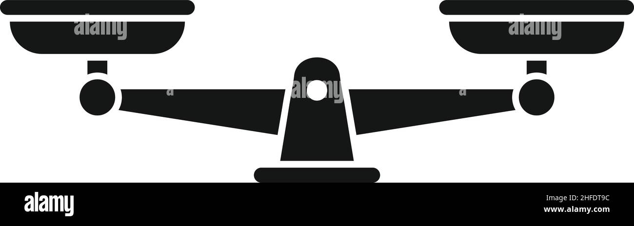 Metal scales icon simple vector. Balance weight. Compare weigh Stock ...