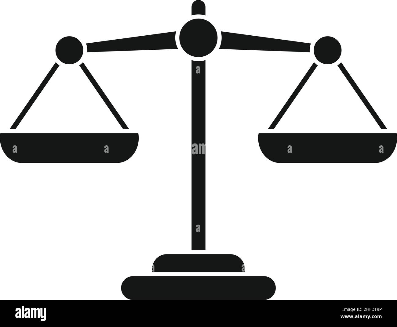 Scales icon simple vector. Comparison balance. Weight compare Stock ...