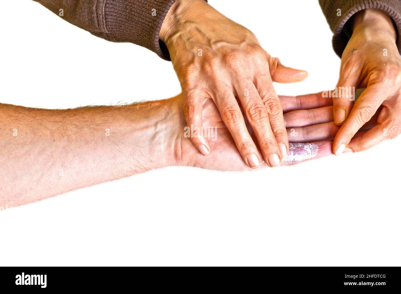 hand physiotherapy to recover a finger Stock Photo - Alamy