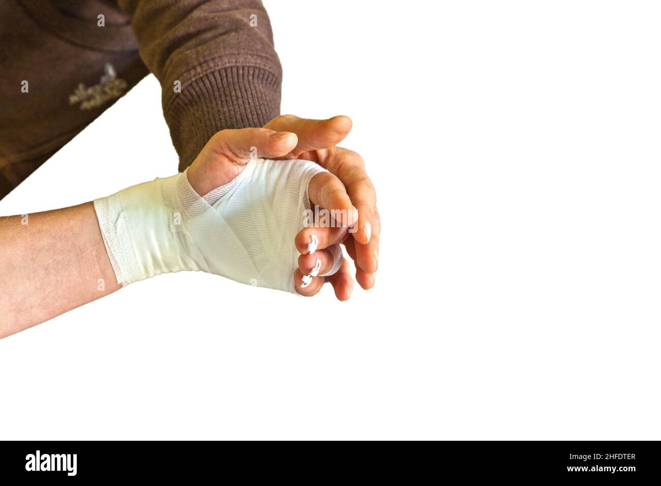 hand physiotherapy to recover a broken finger Stock Photo - Alamy