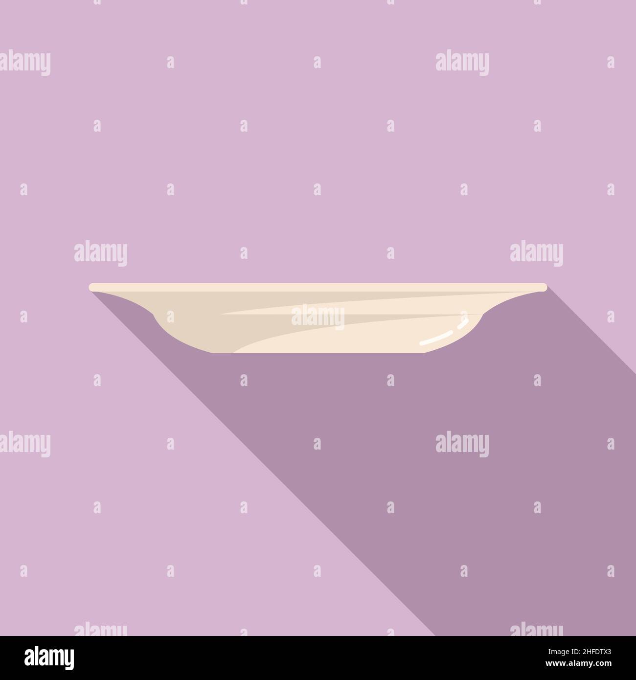 Clean plate icon flat vector. Food lunch. Table meal Stock Vector Image ...