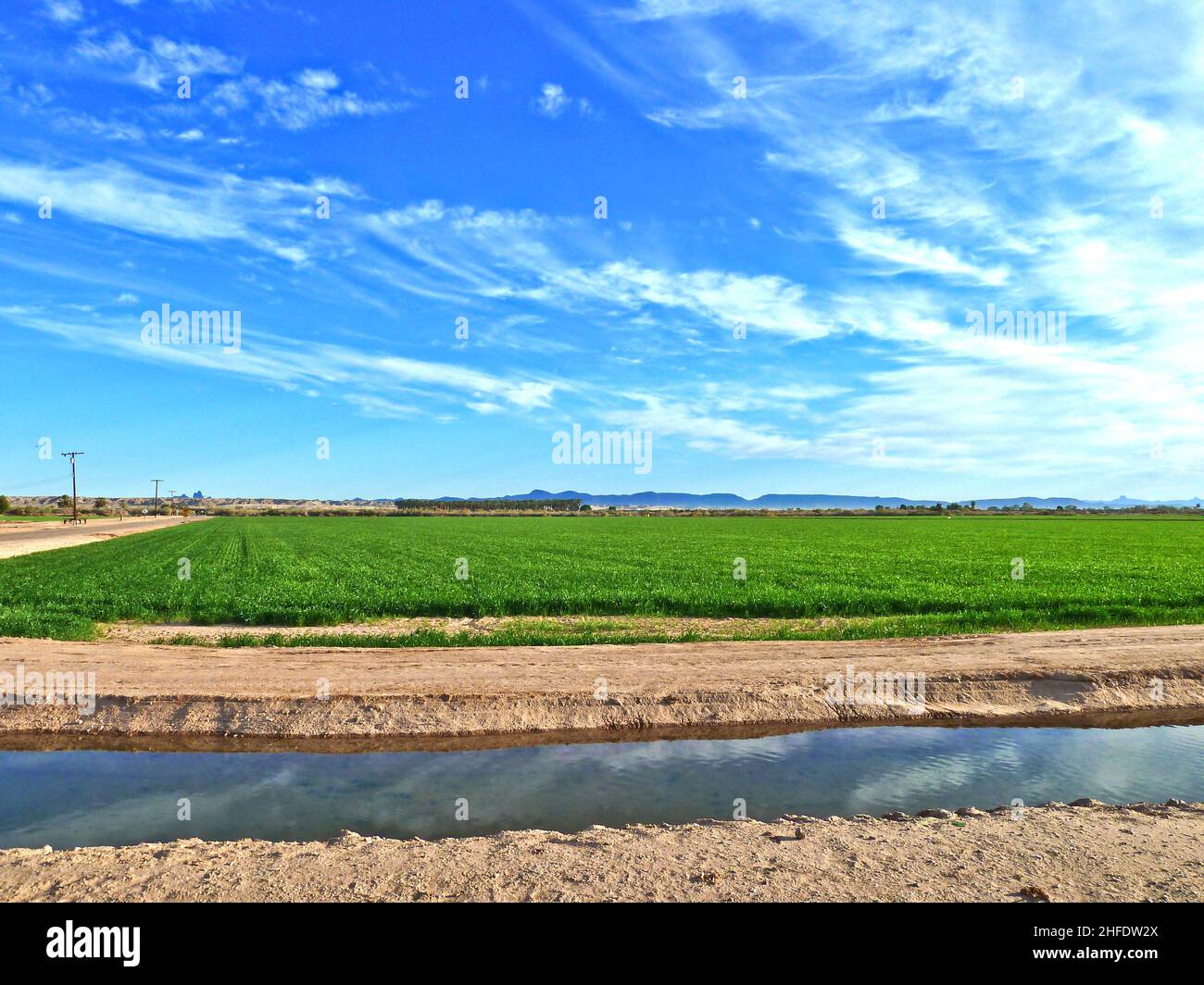 canal for water irrigation of the fields Stock Photo - Alamy