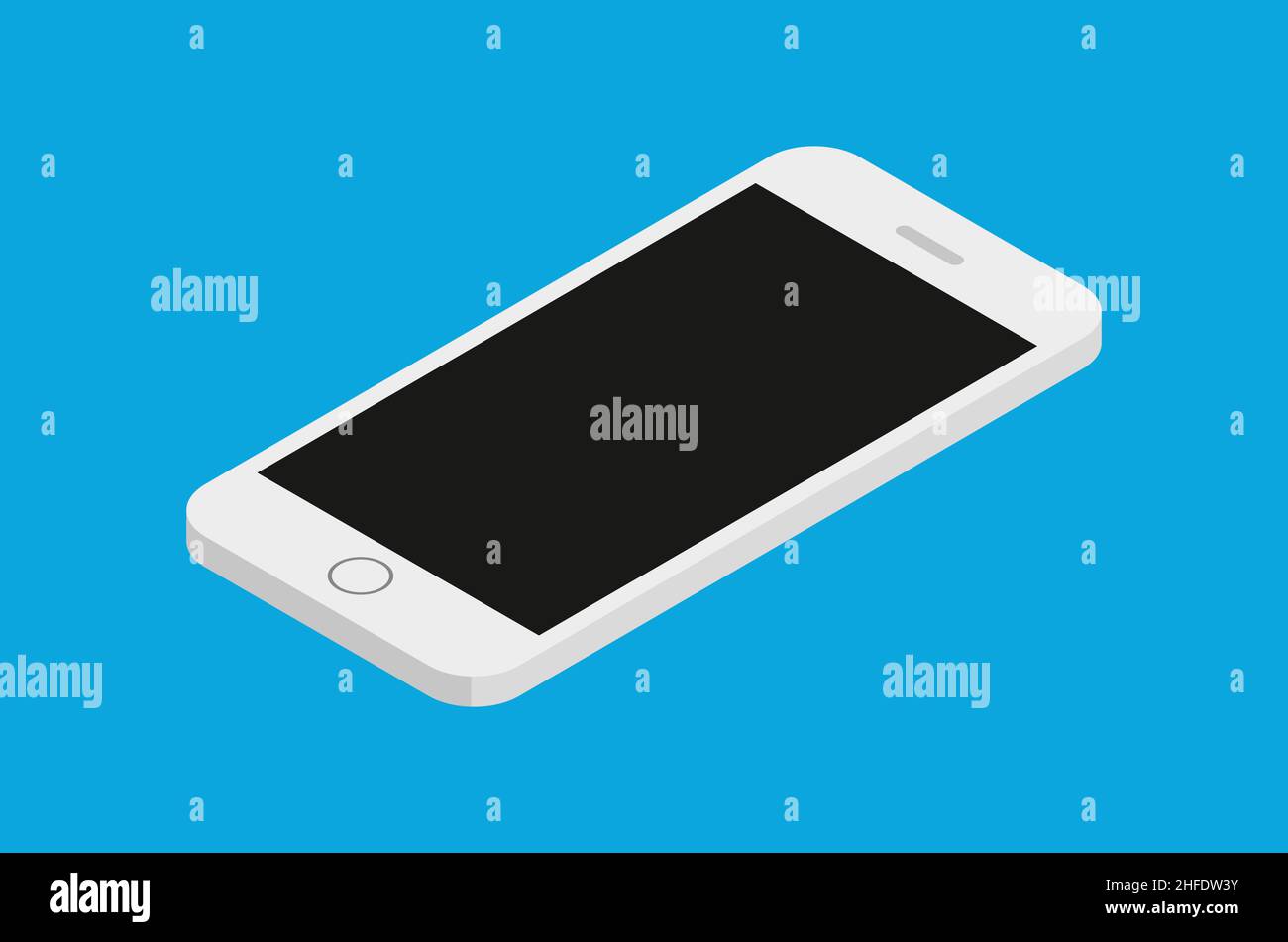 Vector icon of an isometric smart phone Stock Vector Image & Art - Alamy