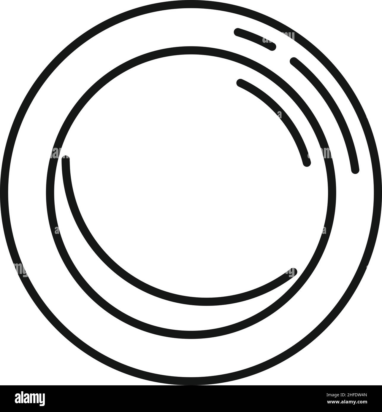 Cooking plate icon outline vector. Dish food. Eat plate Stock Vector ...