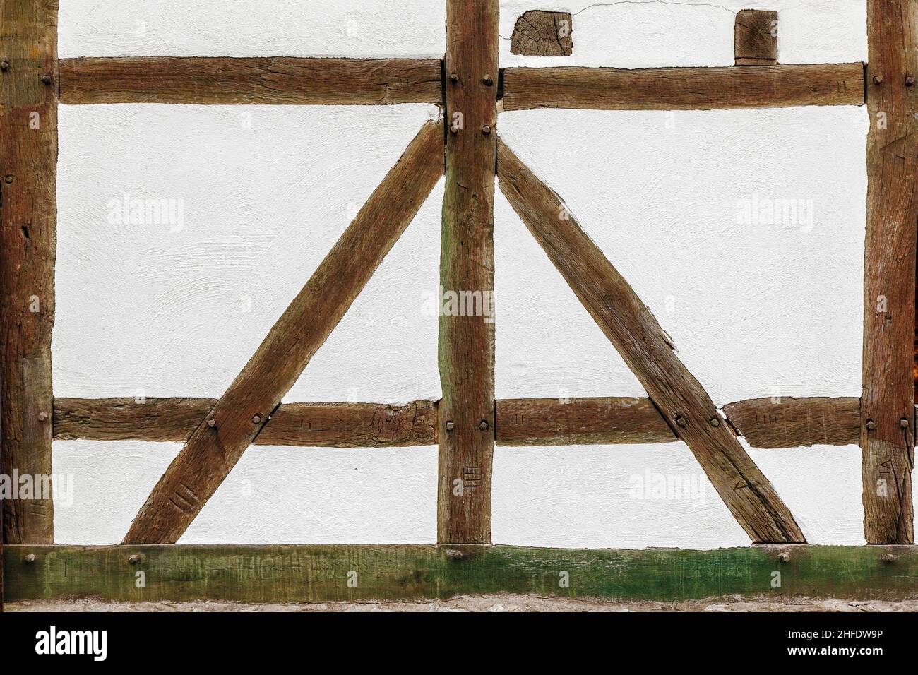 detail of old historic frame house Stock Photo - Alamy