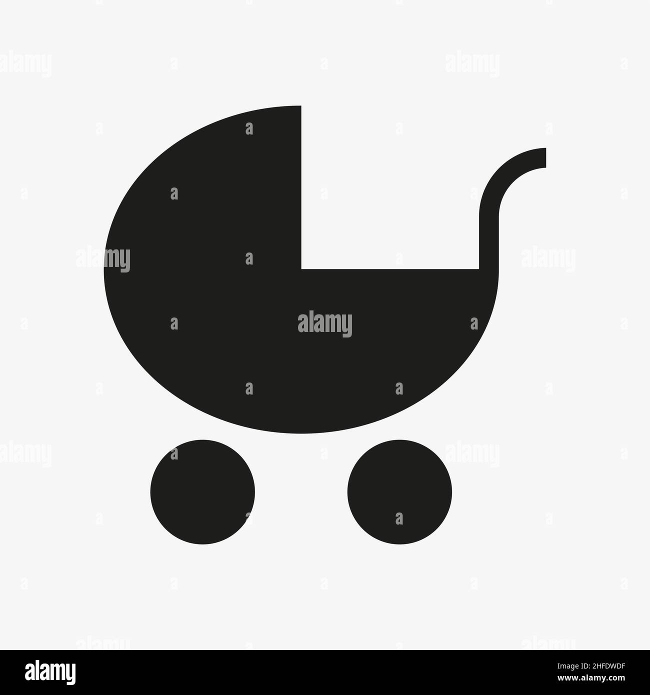 Newborn baby in pram Stock Vector Images - Alamy
