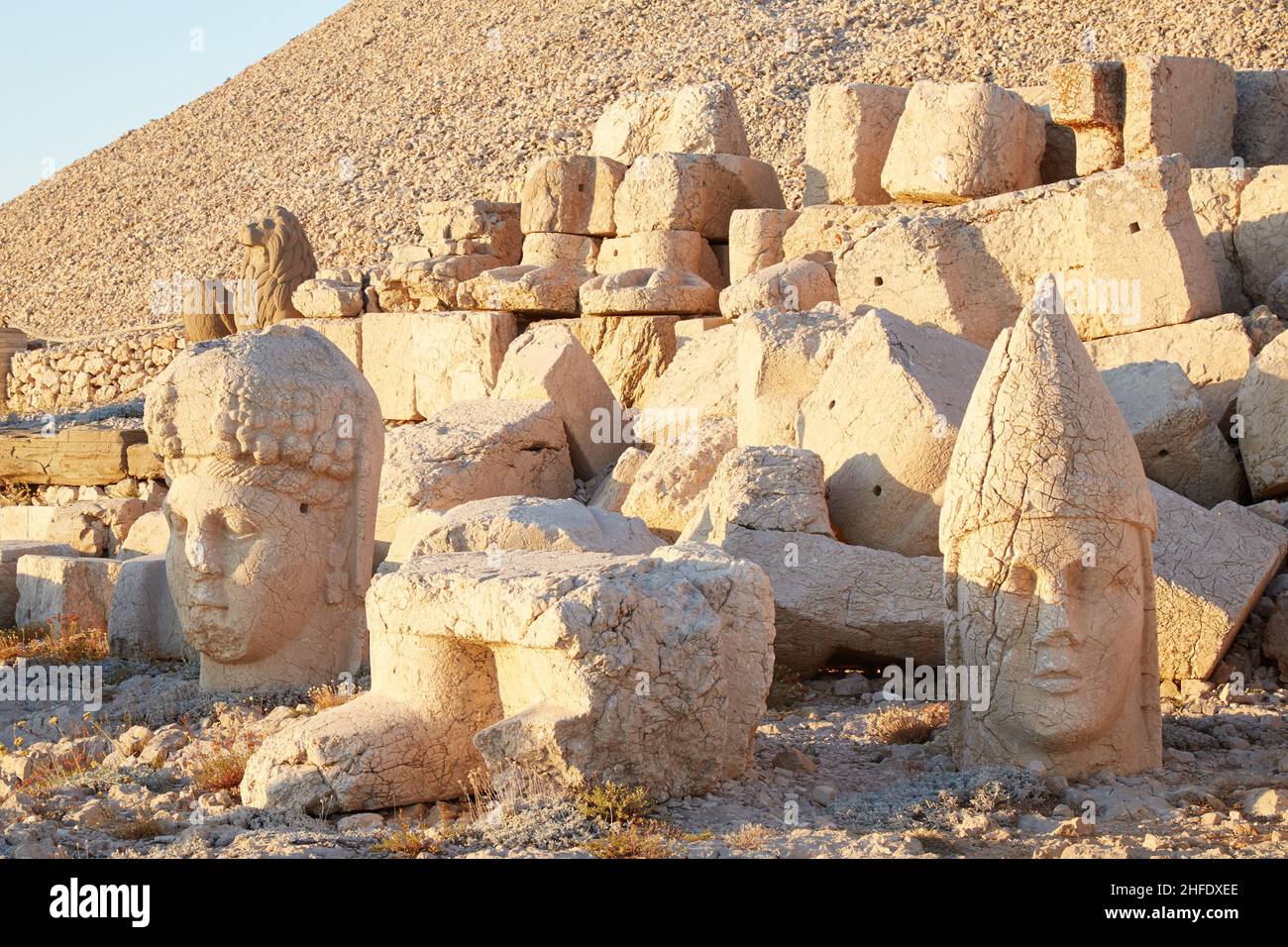 The Western Terrace of Mt. Nemrut, Turkey Stock Photo - Alamy