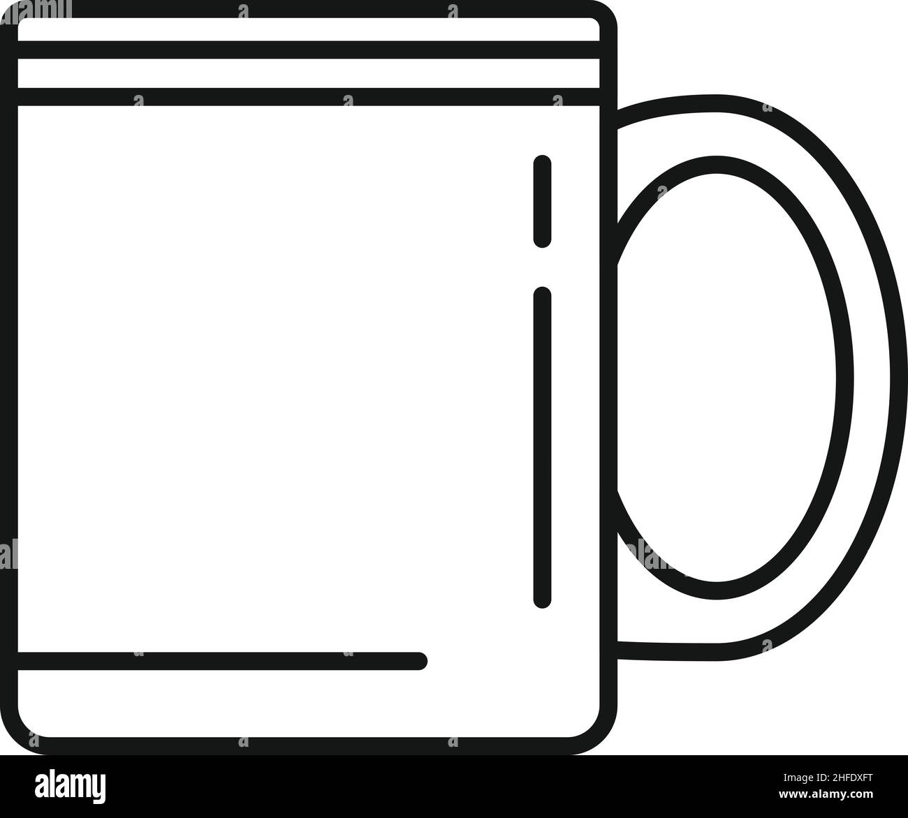 Decorative mug icon outline vector. Breakfast cup. Drink mug Stock ...