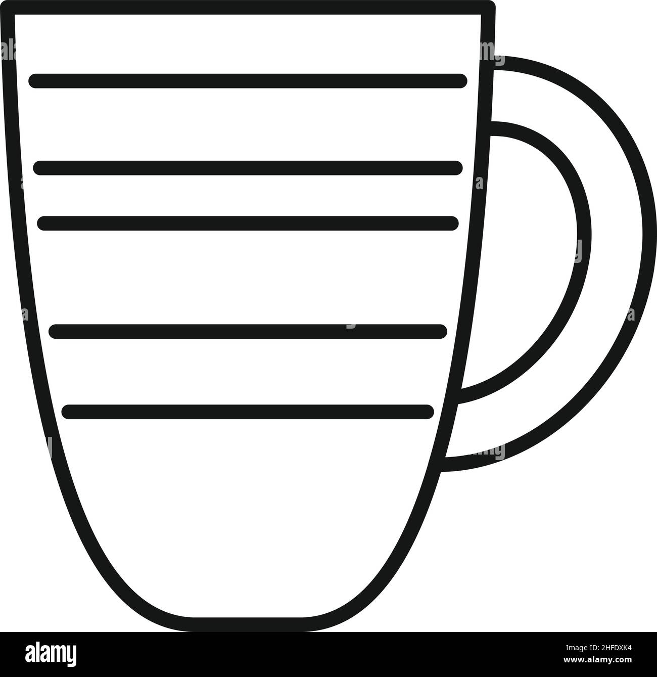 Matte mug icon outline vector. Hot cup. Ceramic drink mug Stock Vector ...