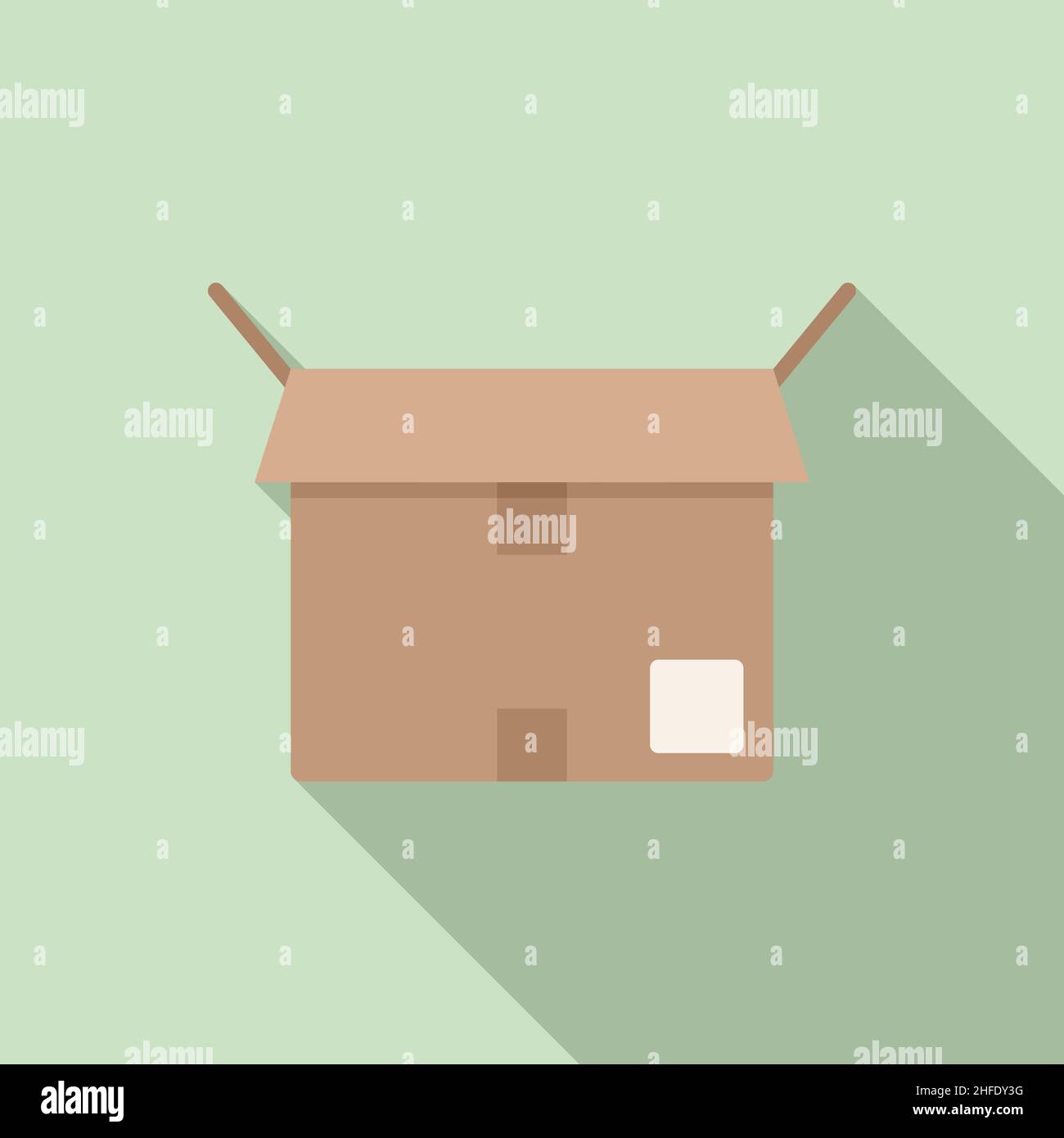 Stock box icon flat vector. Carton package. Delivery box Stock Vector ...