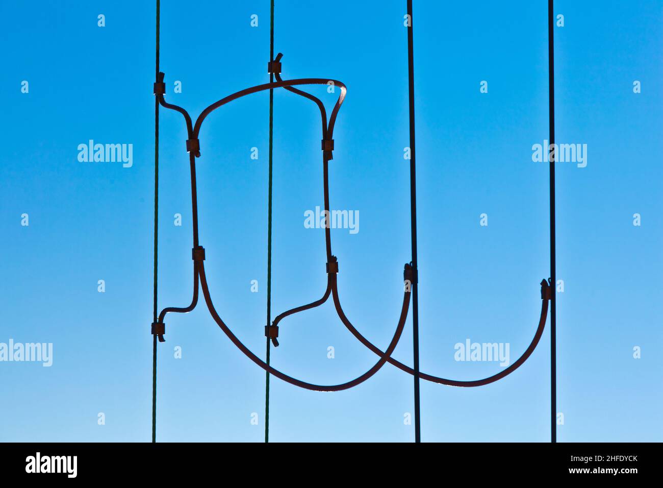 Overhead contact wires Stock Photo - Alamy