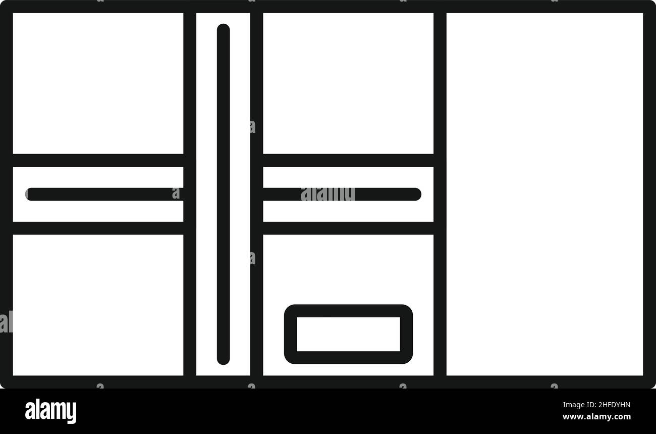 Container box icon outline vector. Delivery package. Empty parcel Stock ...