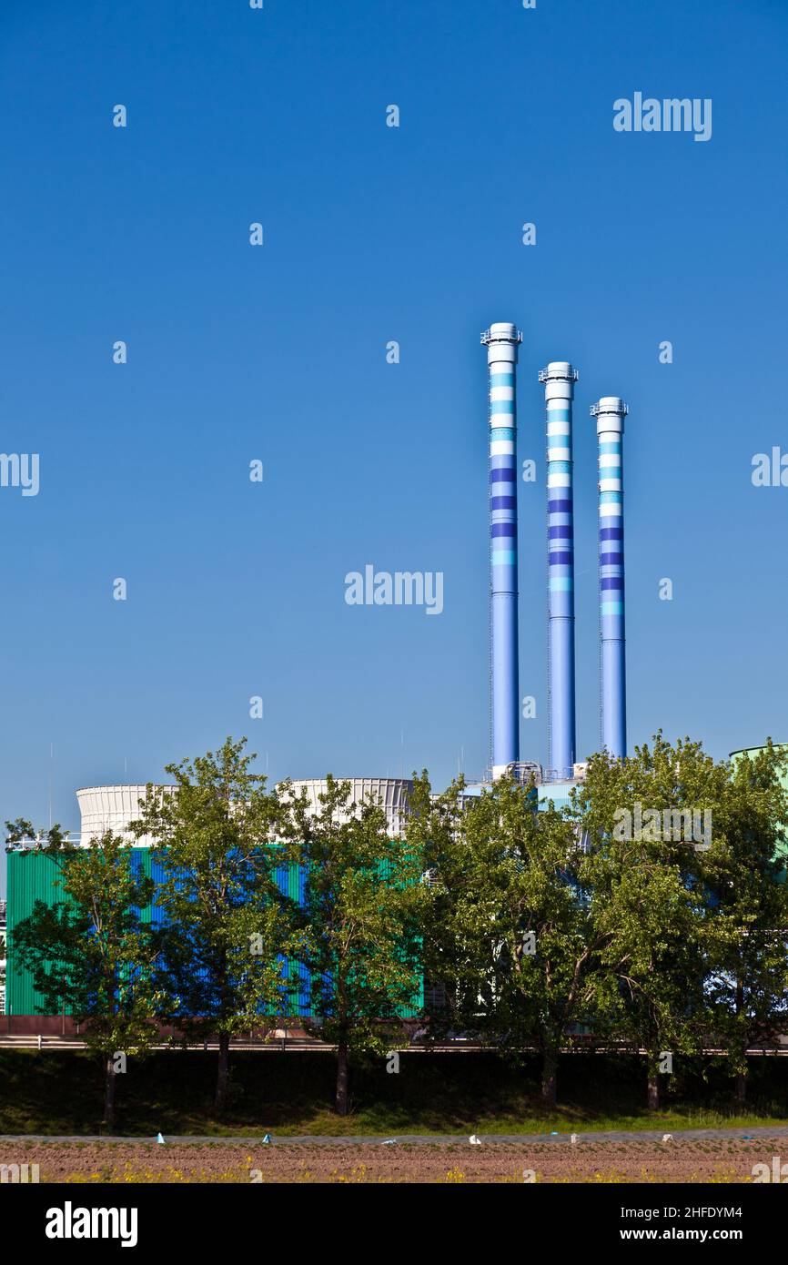 Industry park with silo and chimney Stock Photo - Alamy