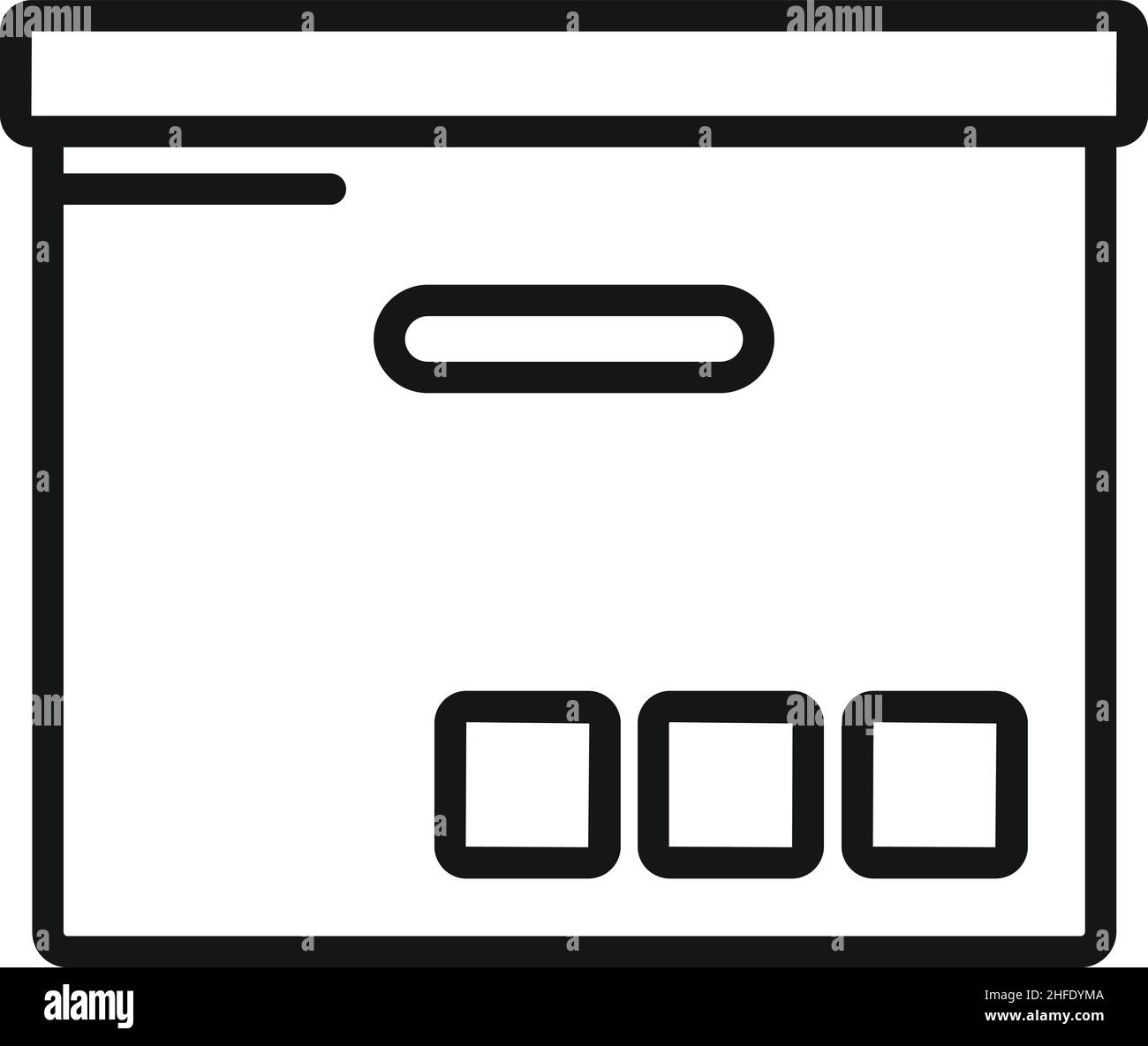 Shipping box icon outline vector. Delivery package. Paper parcel Stock ...