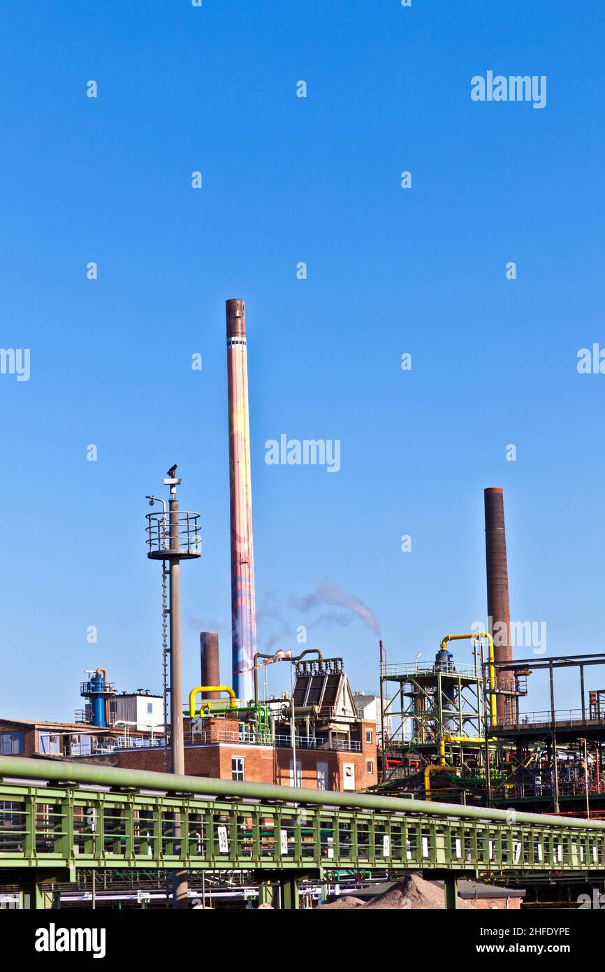 Industry park with silo and chimney Stock Photo - Alamy