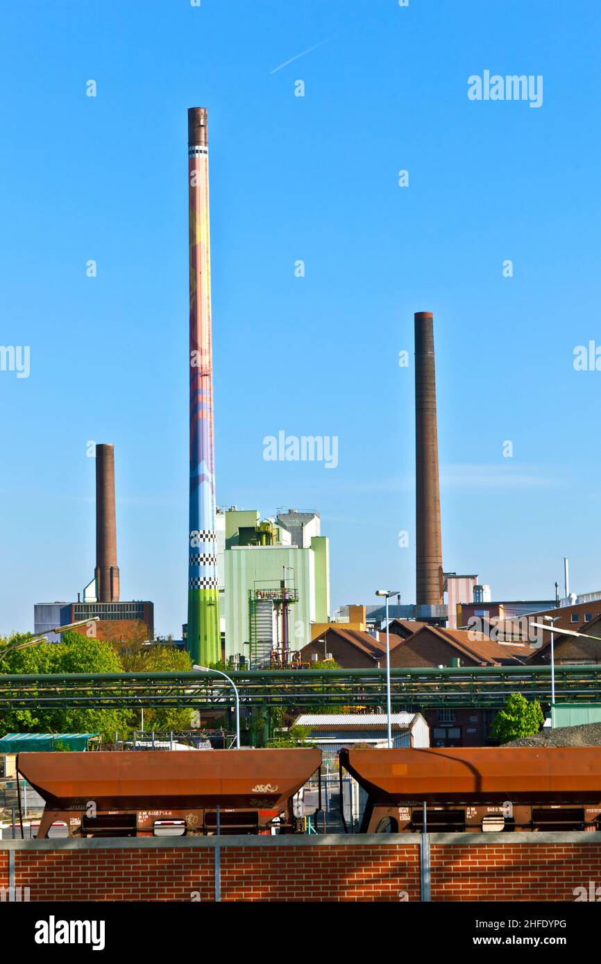 Industry park with silo and chimney Stock Photo - Alamy