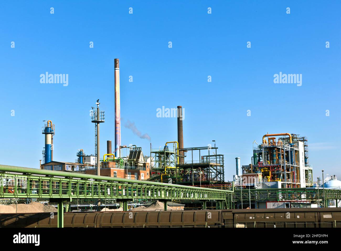 Industry park with silo and chimney Stock Photo - Alamy