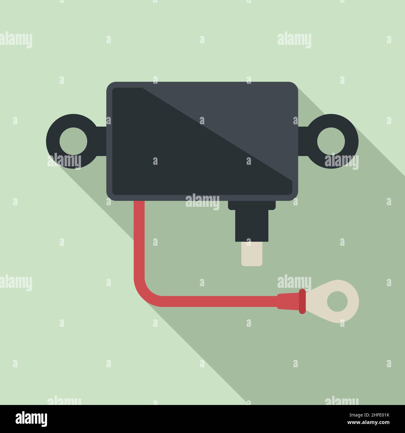 Voltage controller icon flat vector. Electric regulator. Power ...