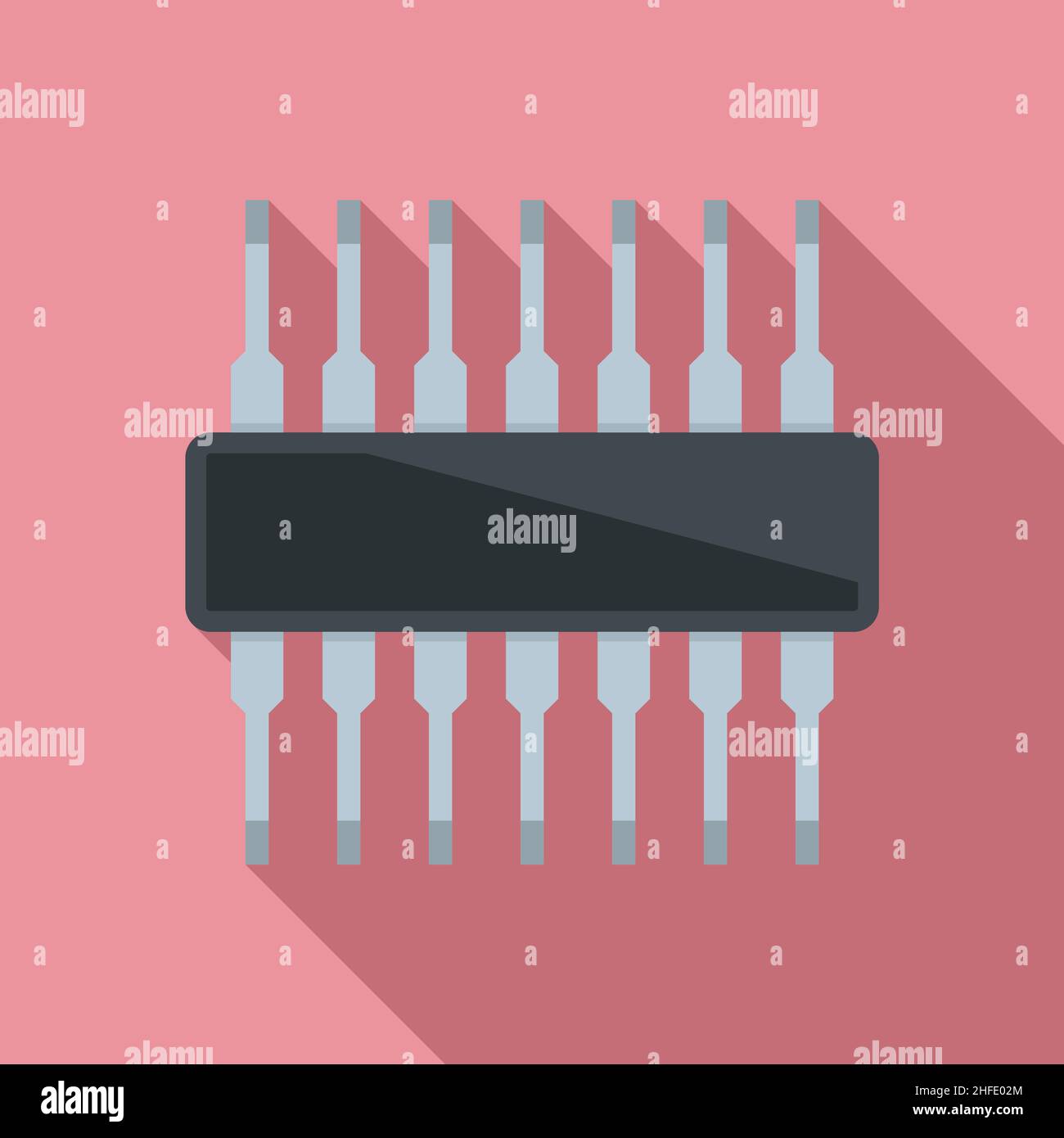 Voltage regulator component icon flat vector. Electric stabilizer ...