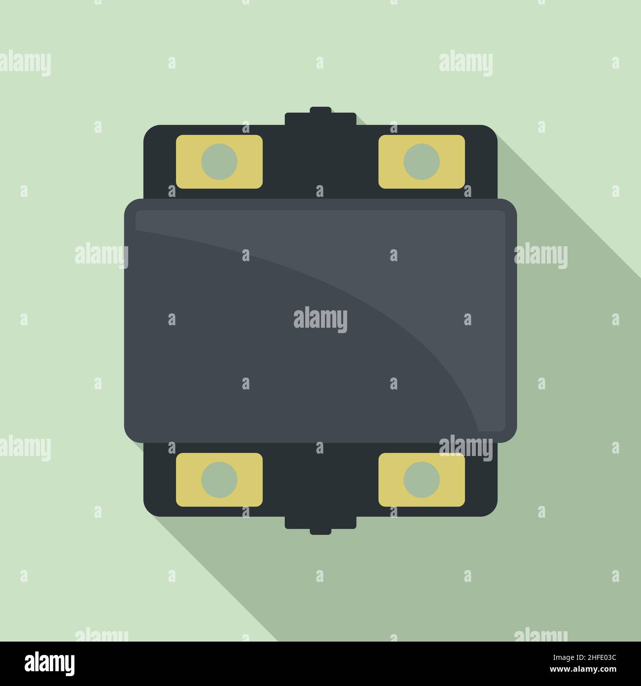 Industry voltage regulator icon flat vector. Power stabilizer. Electric ...