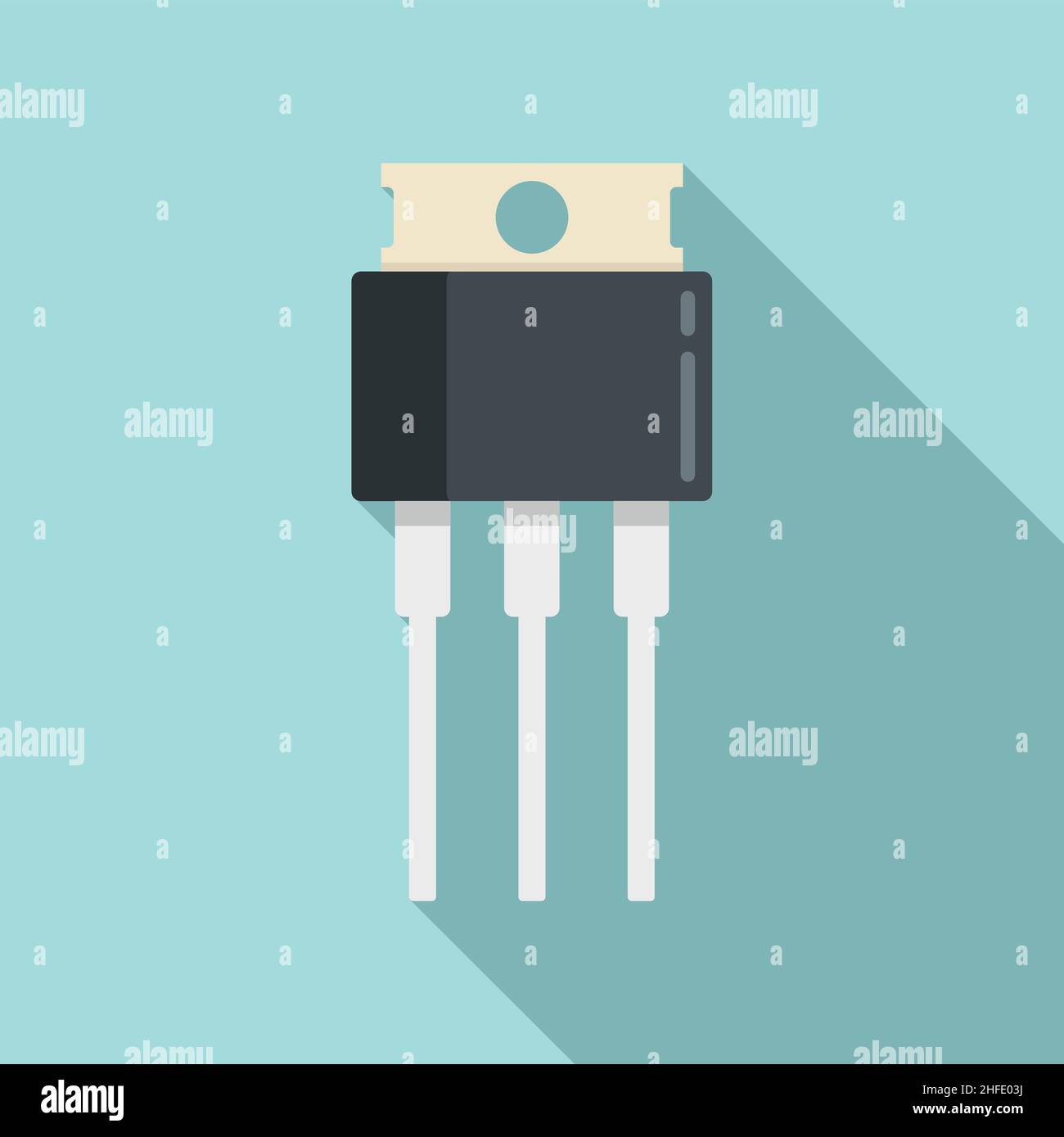 Voltage diode icon flat vector. Electric regulator. Power stabilizer ...