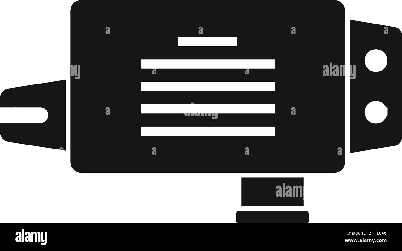 Voltage transformer icon simple vector. Electric regulator. Power ...