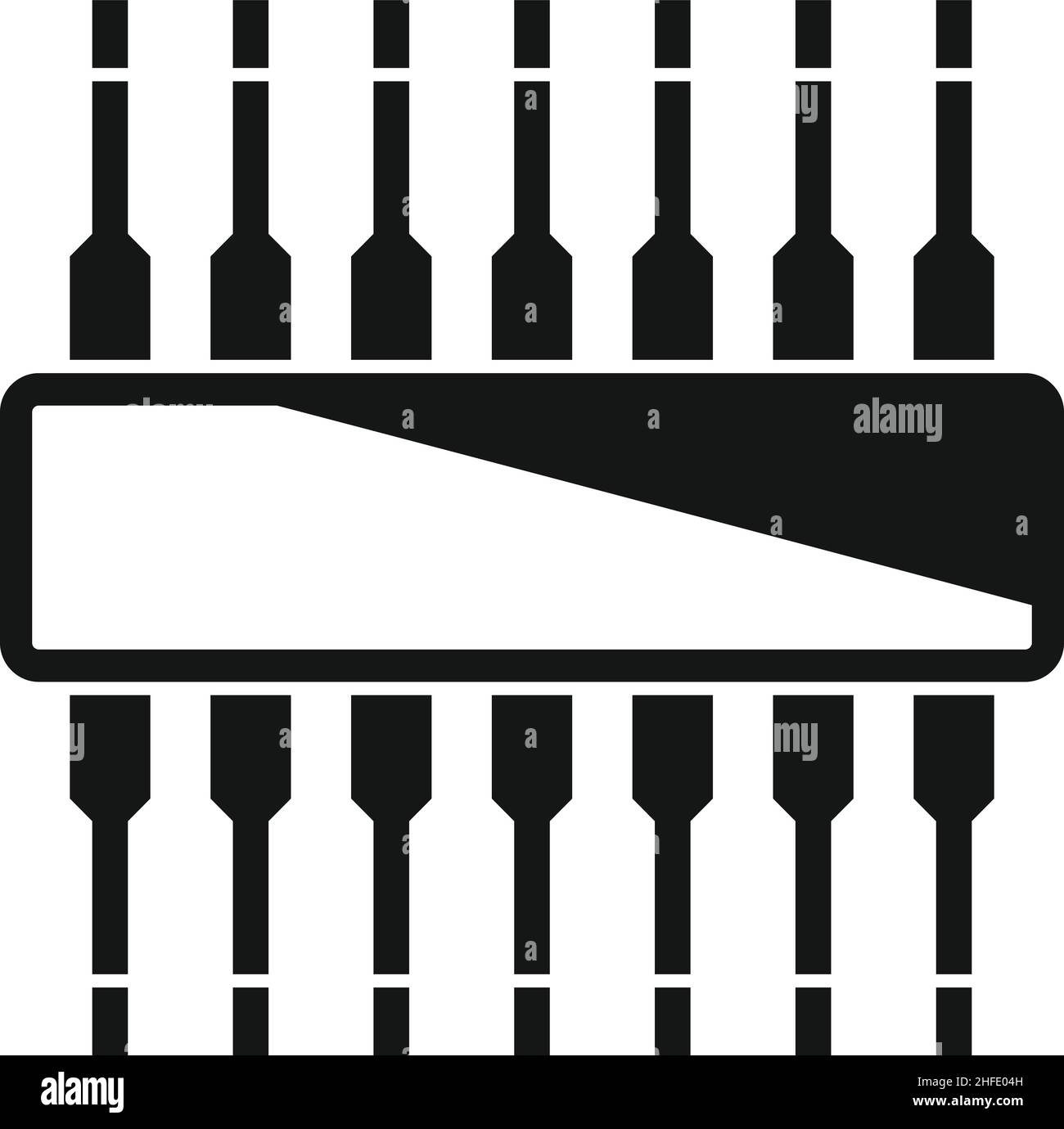 Voltage regulator component icon simple vector. Electric stabilizer ...