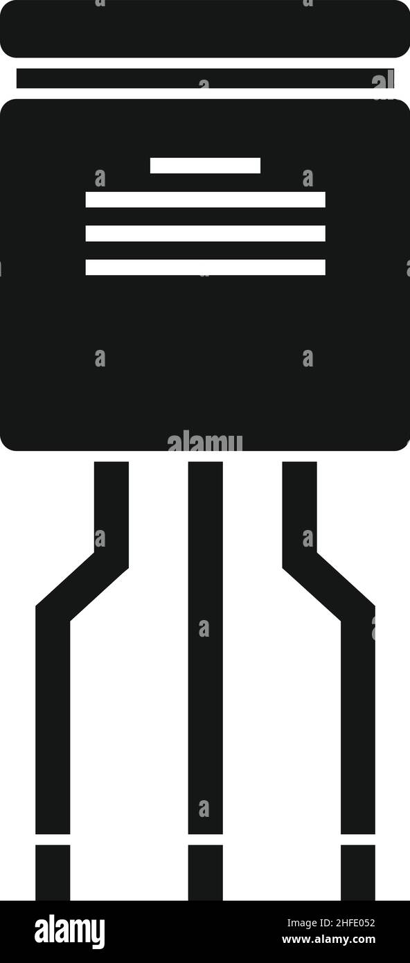 Voltage stabilizer icon simple vector. Electric regulator. Power diode ...