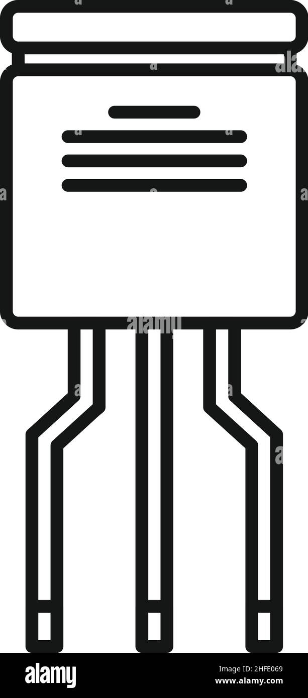 Voltage stabilizer icon outline vector. Electric regulator. Power diode ...