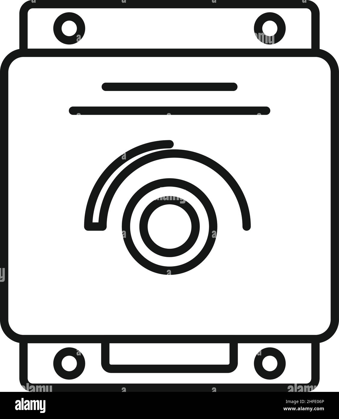 Voltage box icon outline vector. Electric regulator. Power stabilizer ...