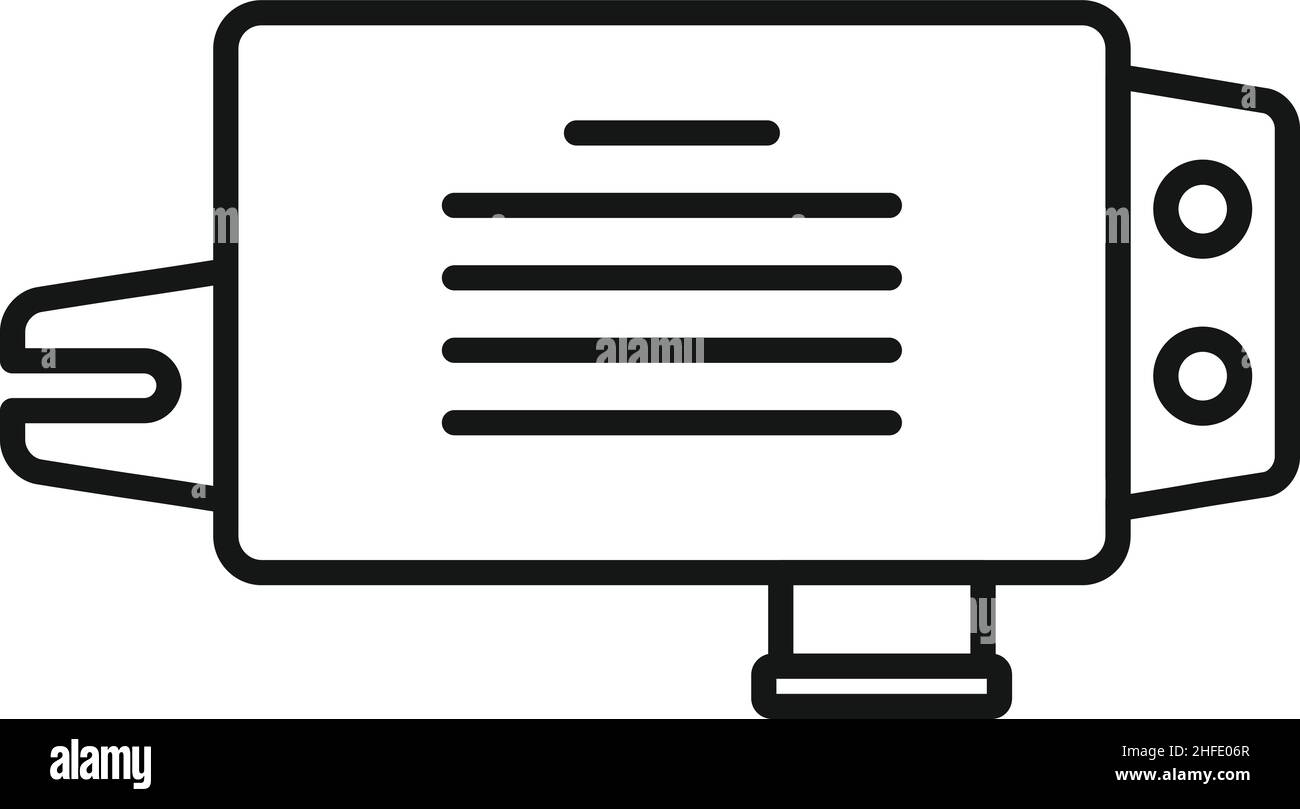 Voltage transformer icon outline vector. Electric regulator. Power ...