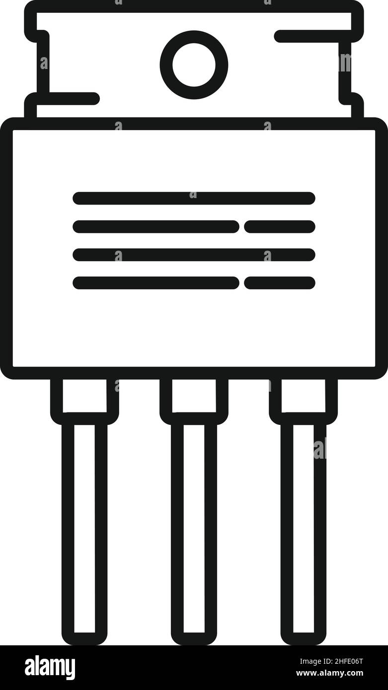 Power voltage regulator icon outline vector. Electric stabilizer. Diode ...