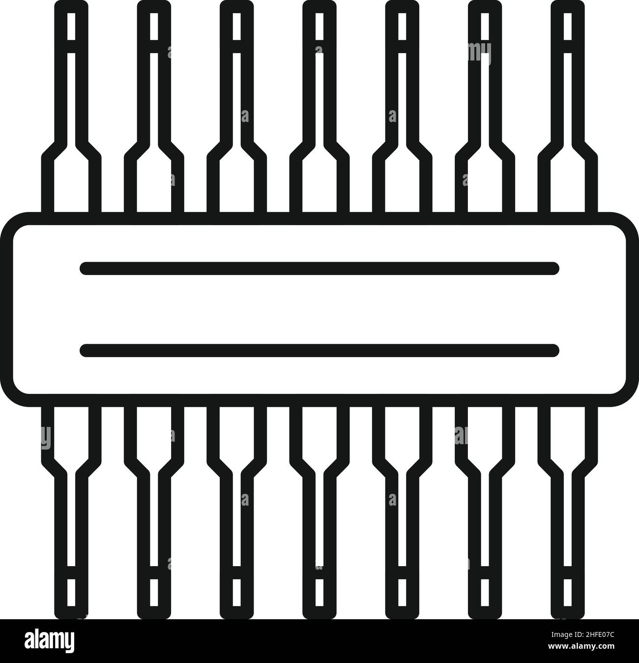 Voltage regulator component icon outline vector. Electric stabilizer ...