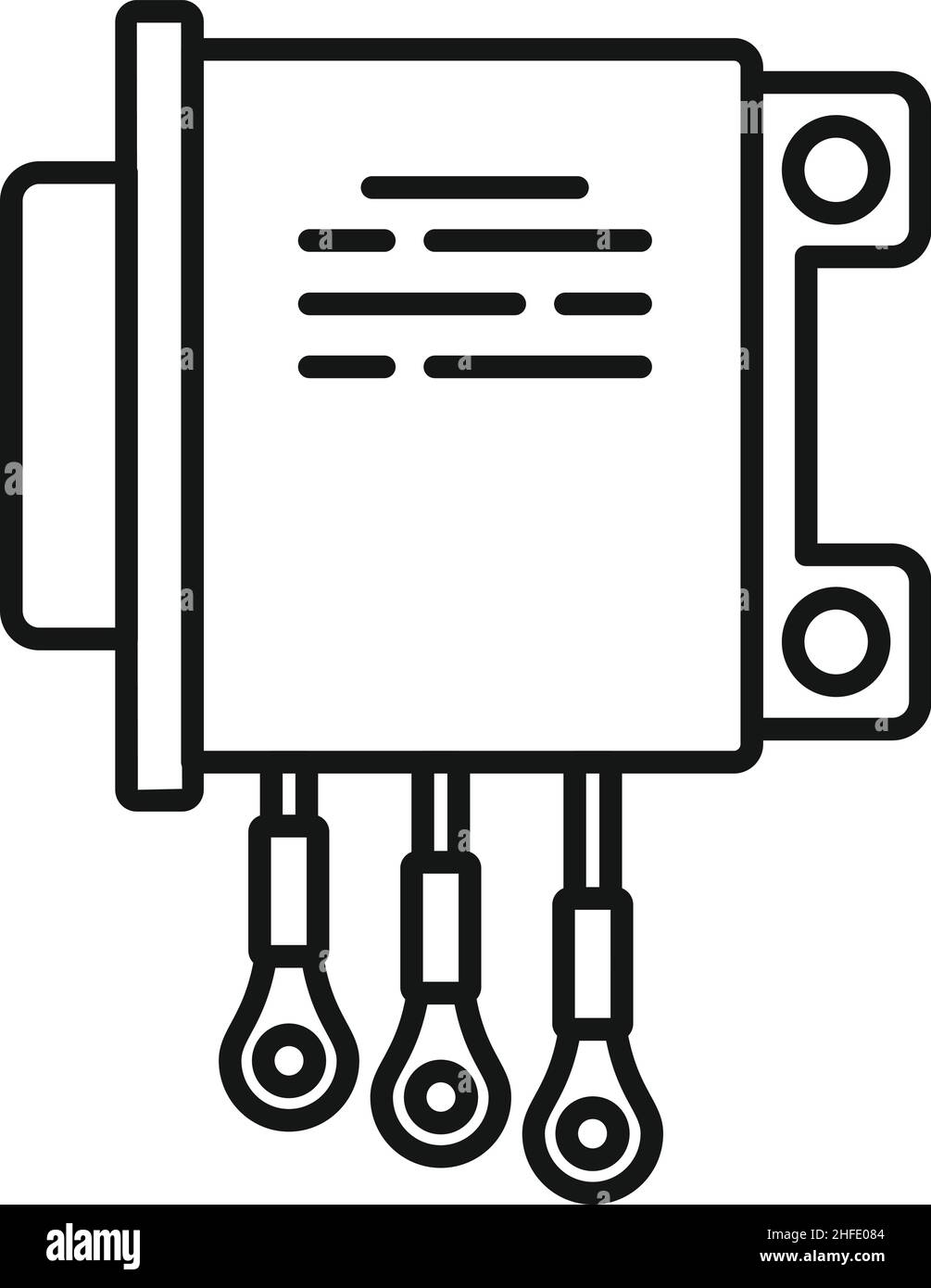 Ac voltage regulator icon outline vector. Power electric. Transformer ...