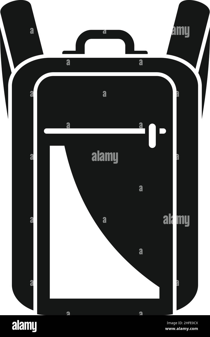 Laptop backpack icon simple vector. Bag case. School purse Stock Vector ...