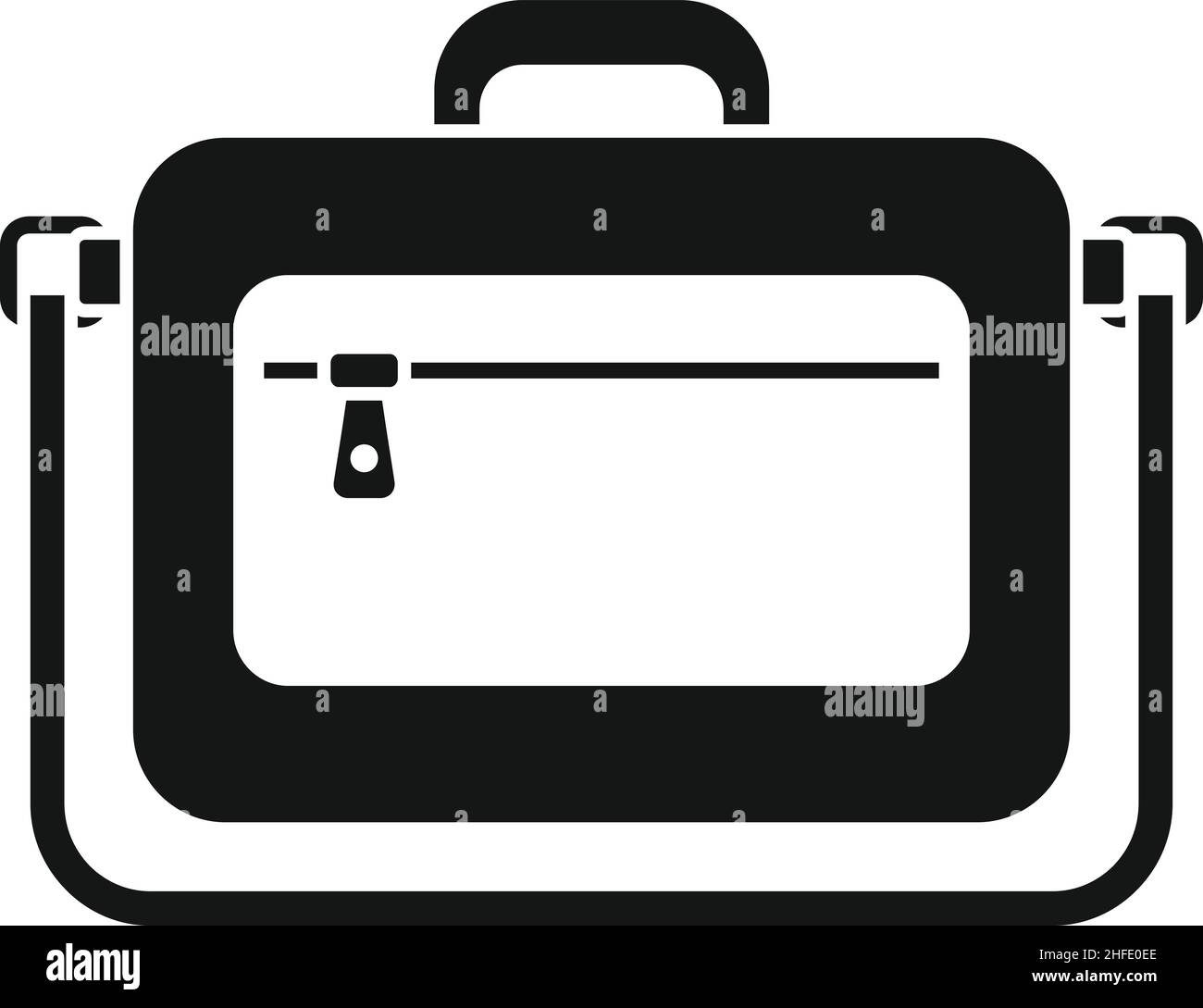 Modern laptop bag icon simple vector. Backpack case. Strap bag Stock ...