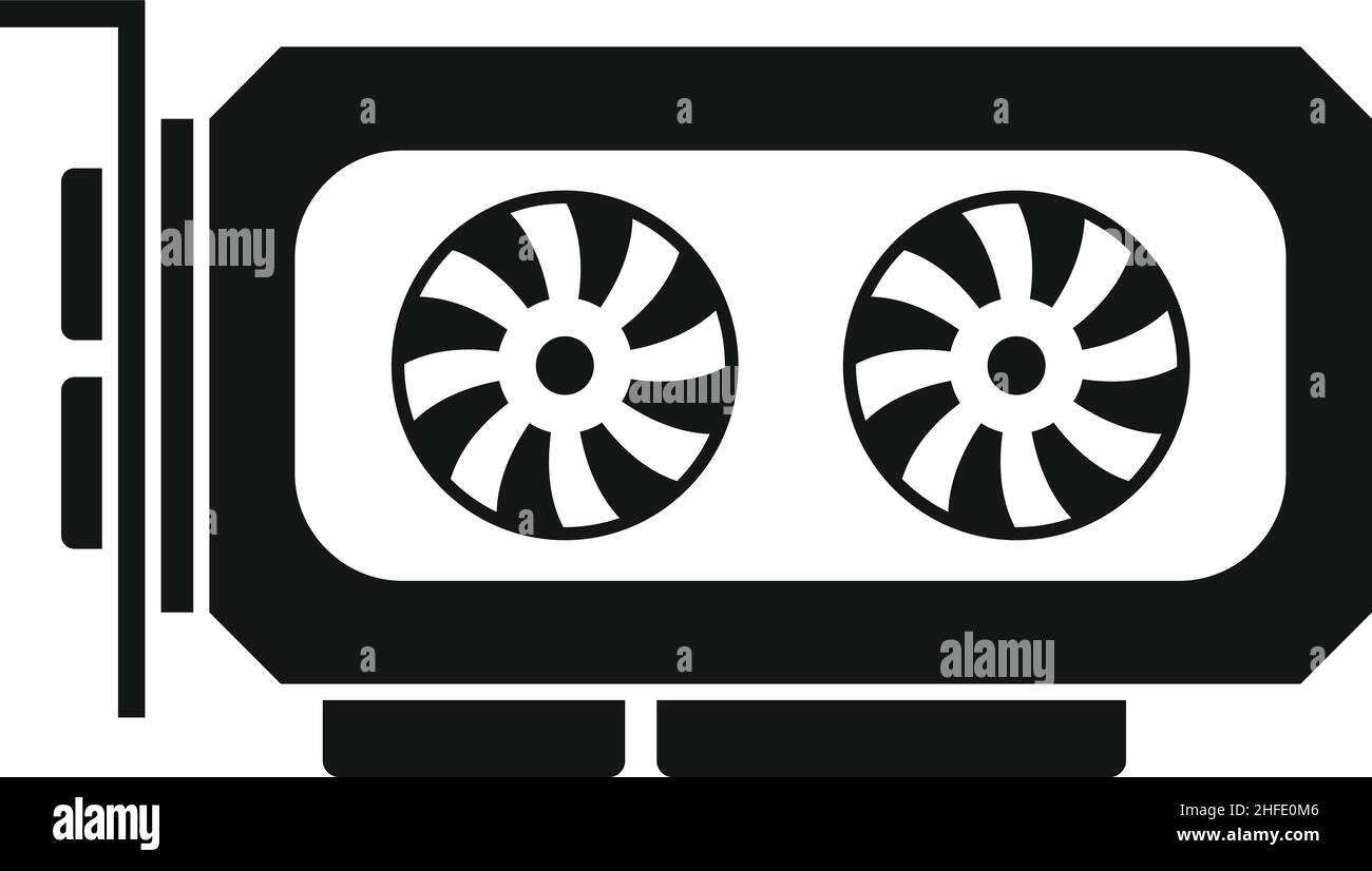 Gpu fan card icon simple vector. Pc computer. Video display Stock ...