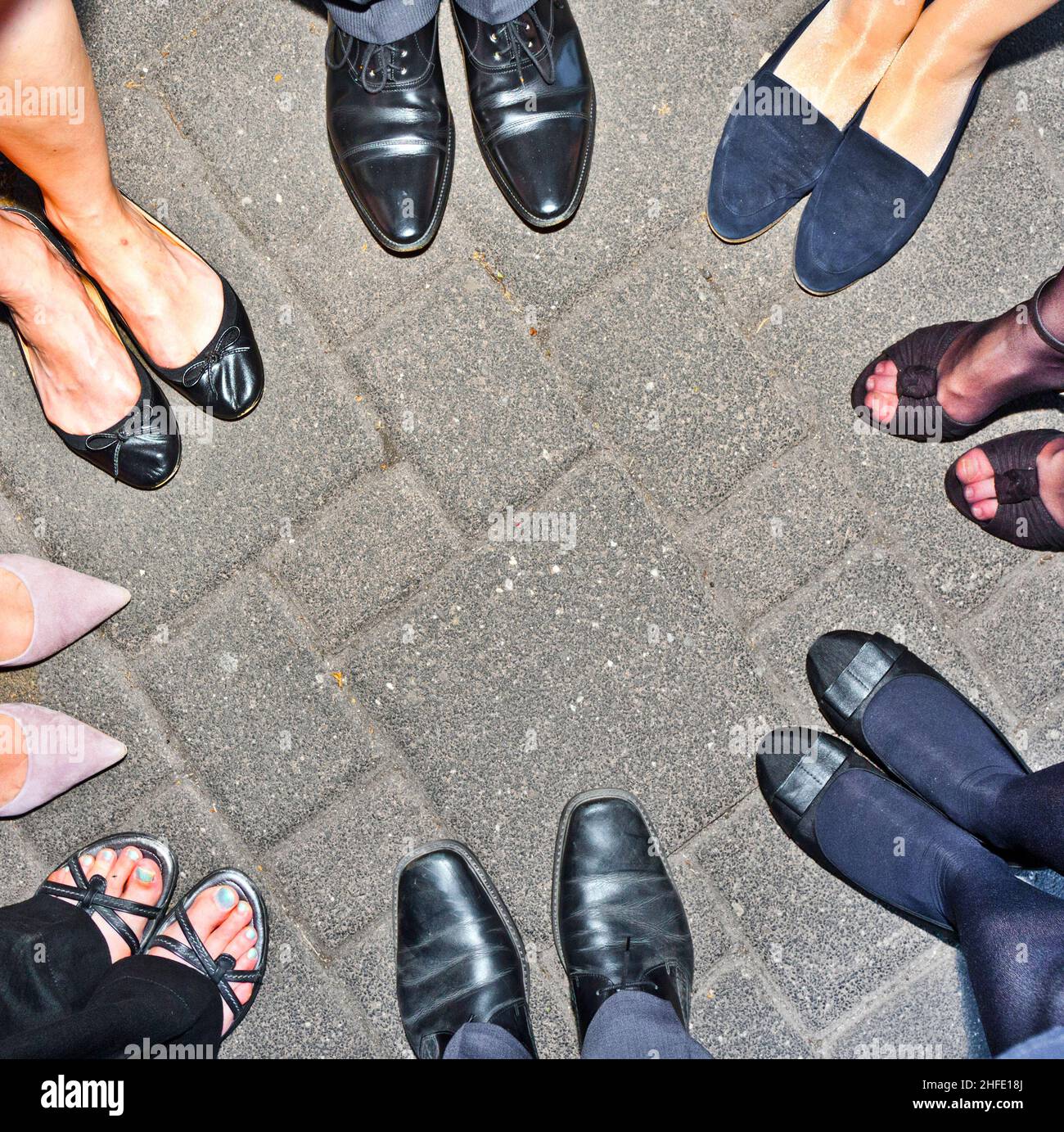 Feet together in circle hi-res stock photography and images - Alamy