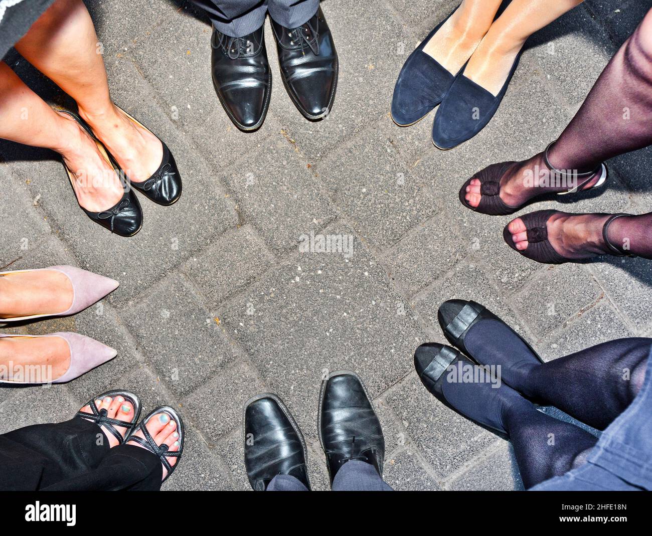 shoes of party people standing in a circle Stock Photo - Alamy