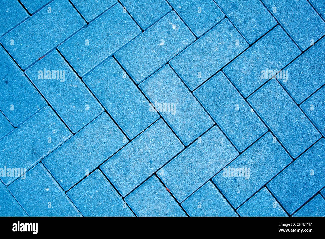 pavement pattern made with cast concrete blocks in blue color Stock ...