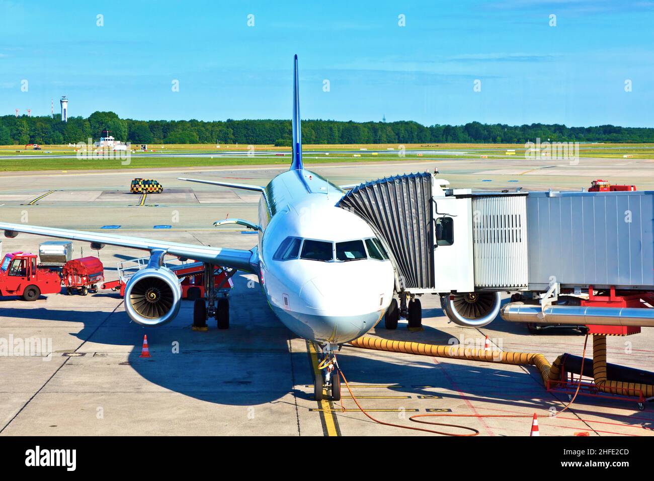 aircraft at the gate Stock Photo - Alamy