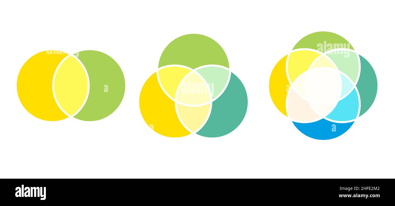Venn diagram circles chart infographic. Vector design elements for ...