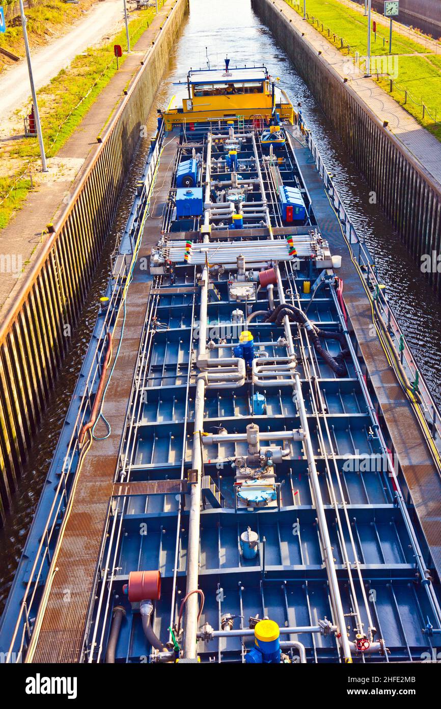 detail of boat for inland water transportation Stock Photo - Alamy