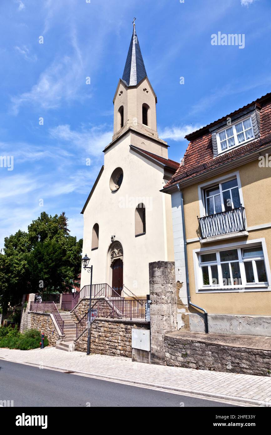 old church in medieval city of marktbreit Stock Photo - Alamy