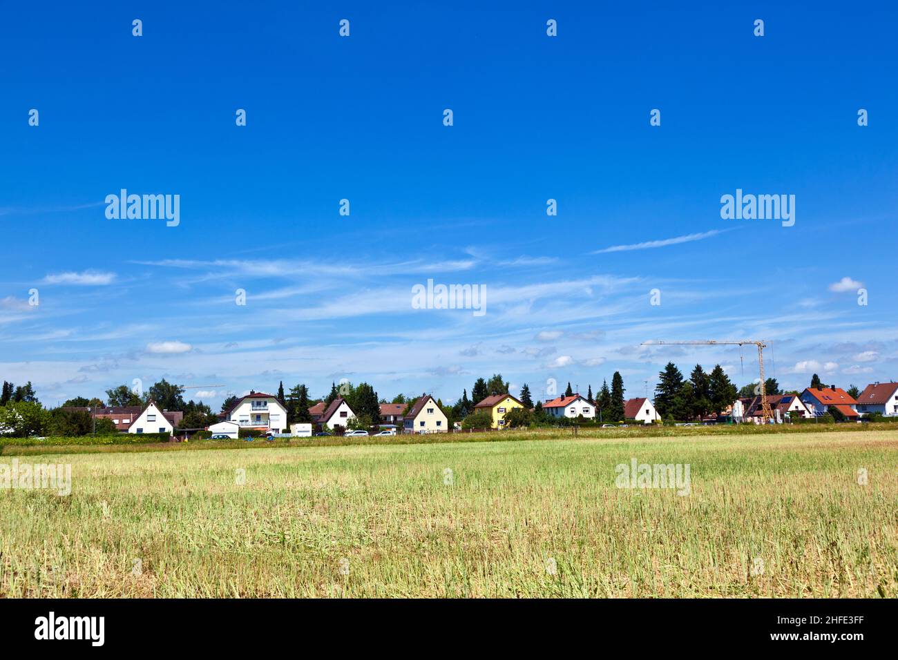 housing area in rural landscape near Munich Stock Photo - Alamy