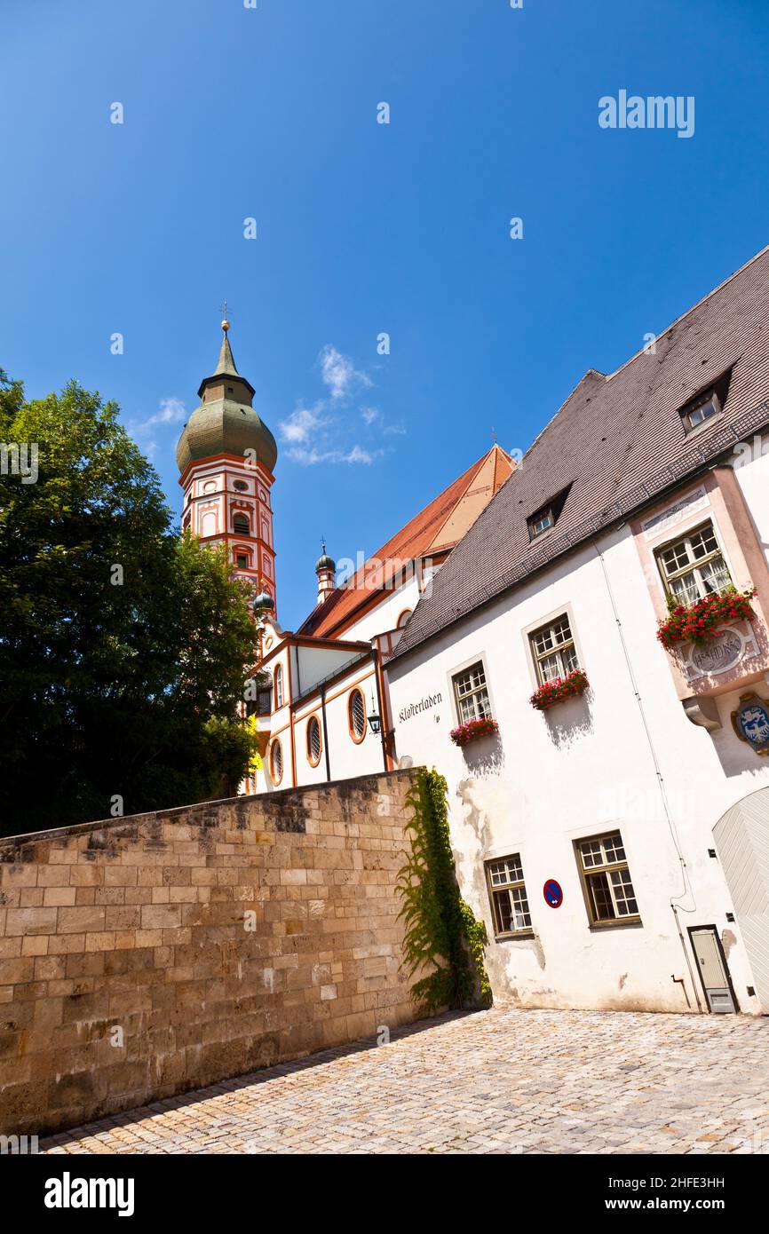 famous cloister of Andechs with brewery in Bavaria Stock Photo - Alamy