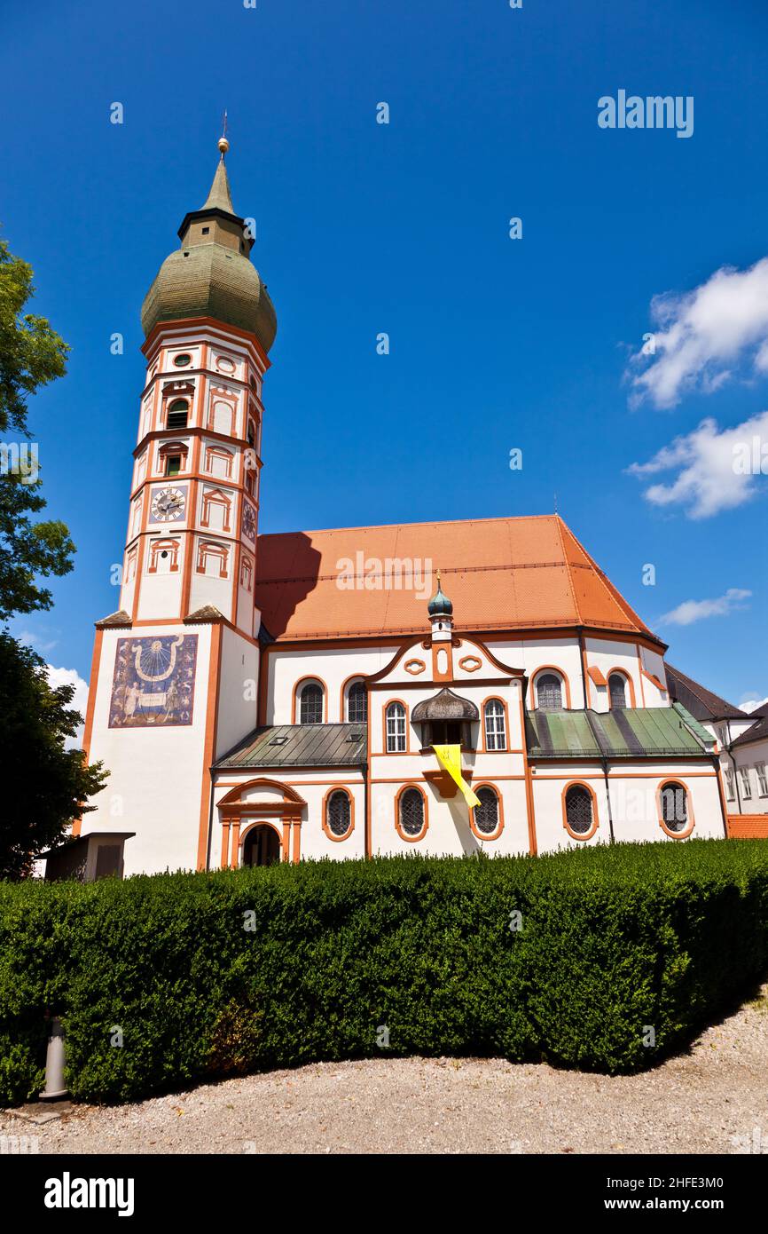 famous cloister of Andechs with brewery in Bavaria Stock Photo - Alamy